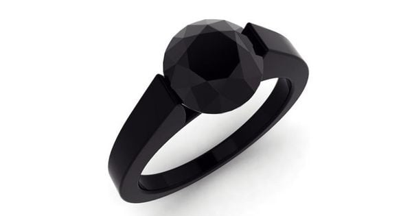 30 increíbles diseños de anillos de compromiso negros