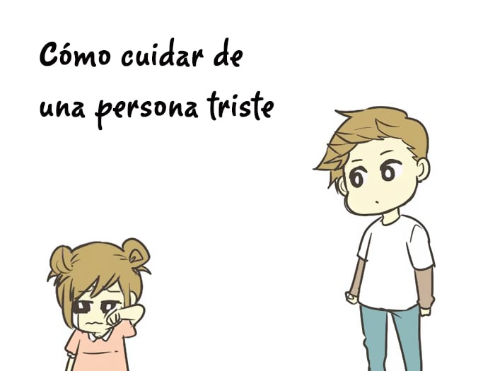 Ilustraciones de cómo cuidar a una persona que está triste