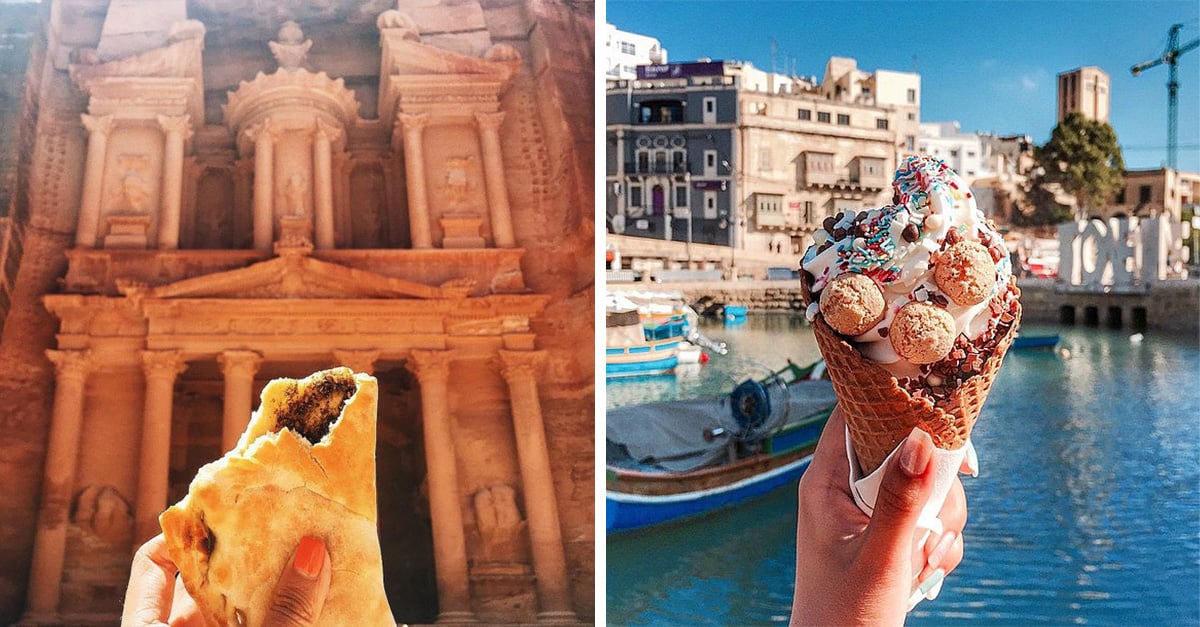 Esta chica viaja y se deleita con la mejor comida del mundo