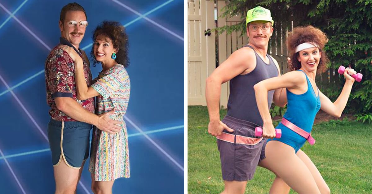 Esta pareja hizo una sesión de fotos de los 80 es increíble