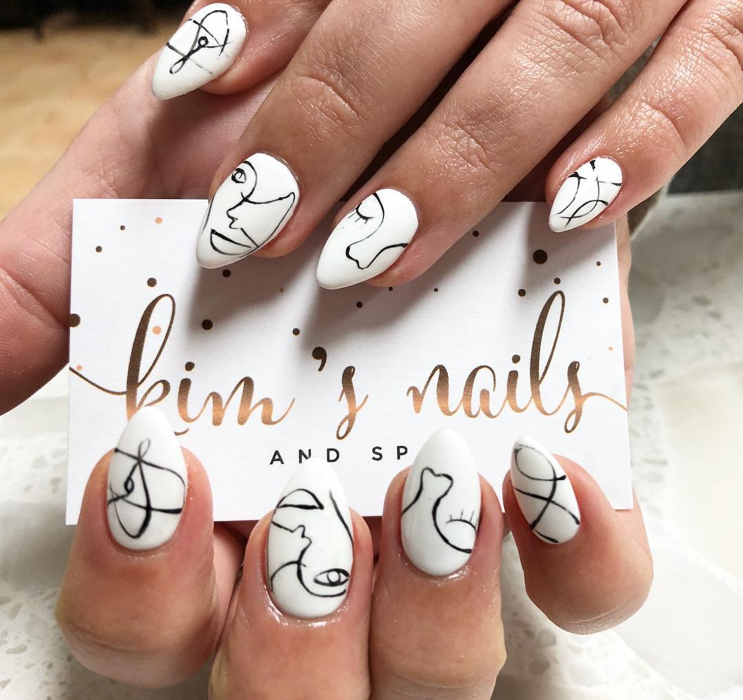 15 Diseños de Picasso Nails que te harán acercarte al arte