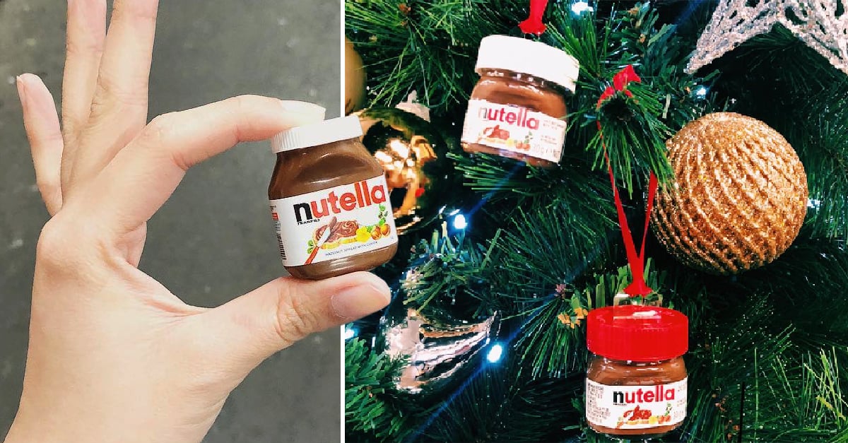 Mini Nutellas para comer y adornar tu arbolito de Navidad
