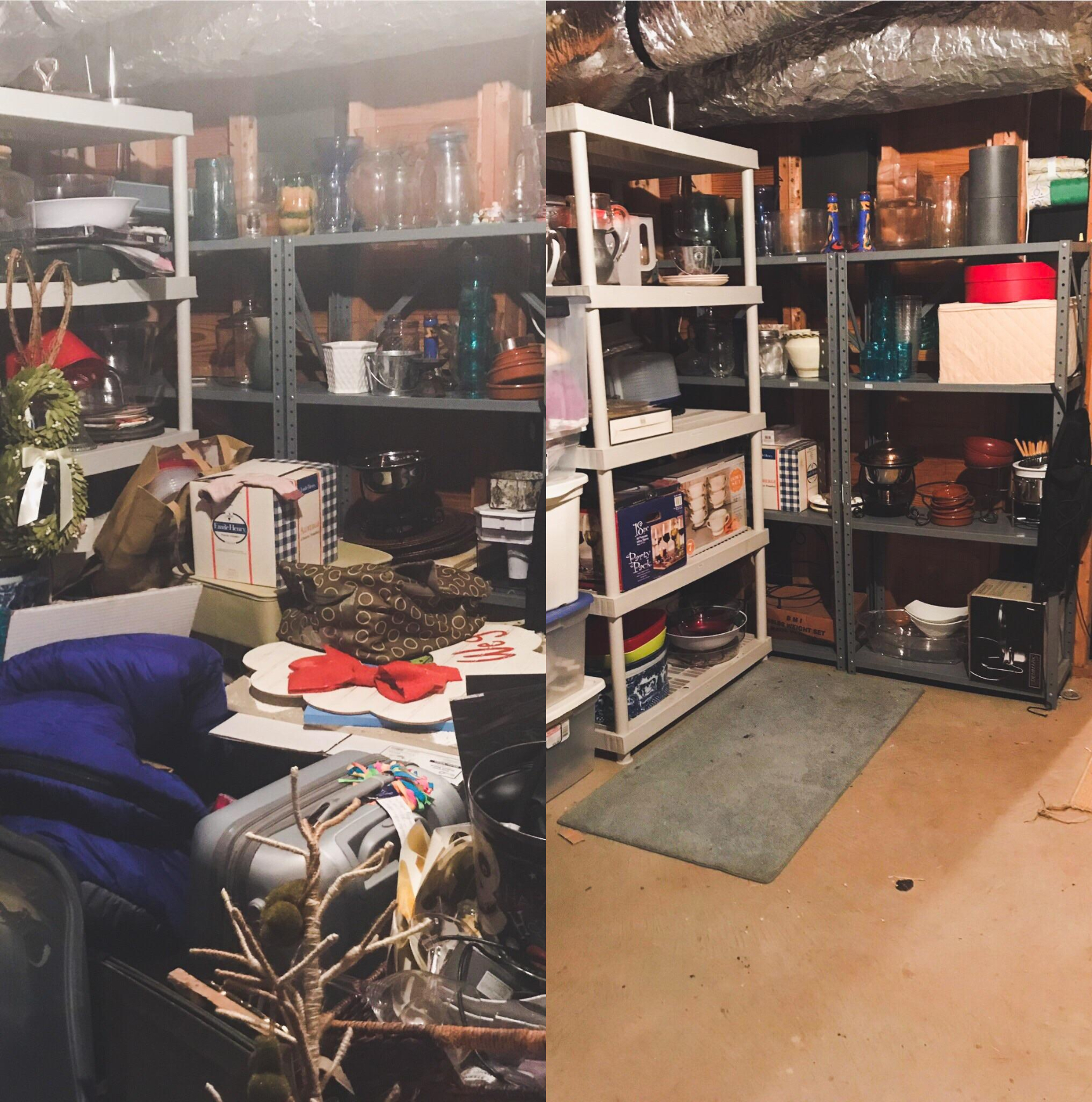 Imágenes del antes y el después de habitaciones desordenadas