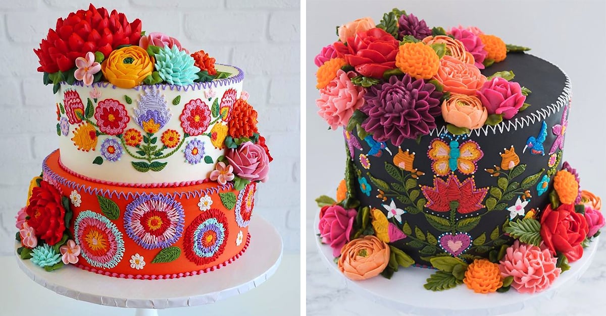 Repostera decora pasteles con betún en efecto bordado