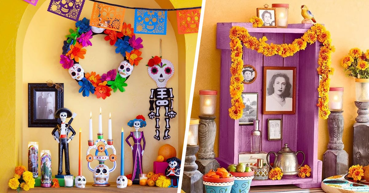 Ejemplos de altares de muertos ideales para espacios chicos