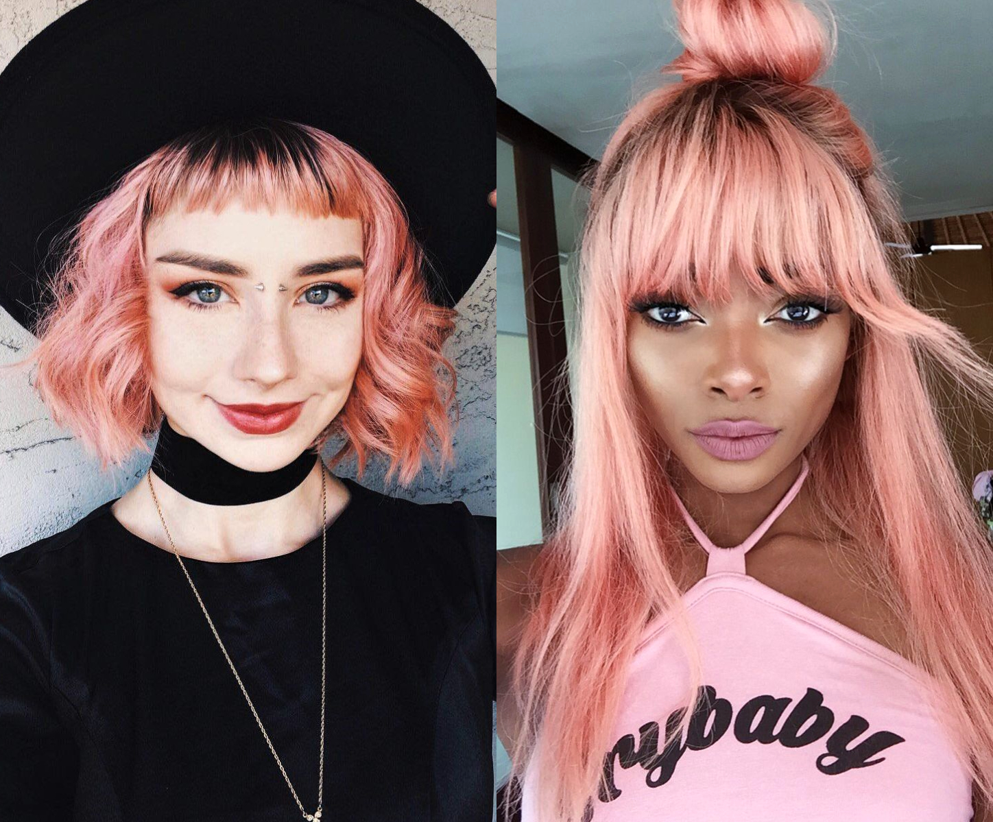Tonos de cabello rosa para que des giro femenino a tu look