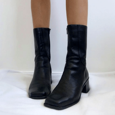 20 Diferentes diseños de botas con punta cuadrada que amarás – Moda y ...