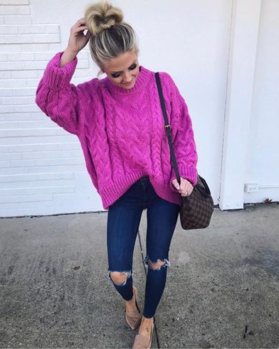 15 Formas de lucir hermosa usando un suéter oversized