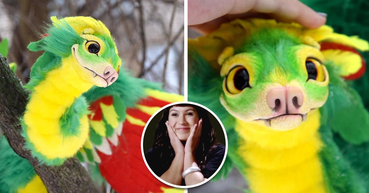 Artistas rusa crea un hermoso y tierno peluche Quetzalcóatl