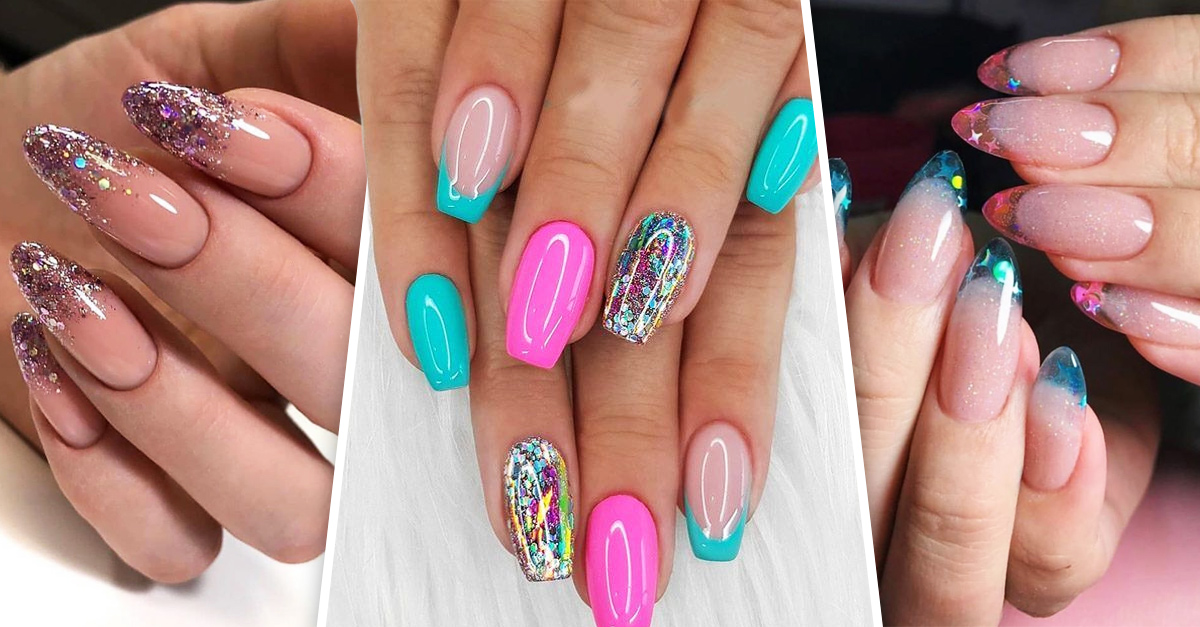 19 Diseños De Uñas Con Glitter Para Brillar Esta Temporada