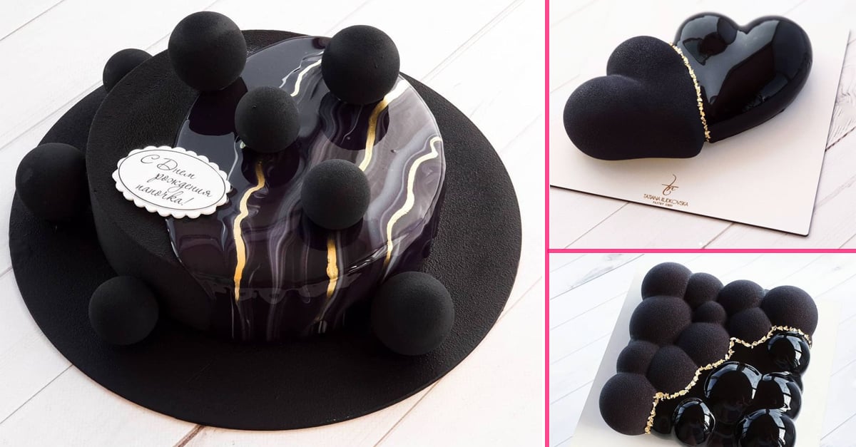 Repostera conquista Instagram con hermosos pasteles negros