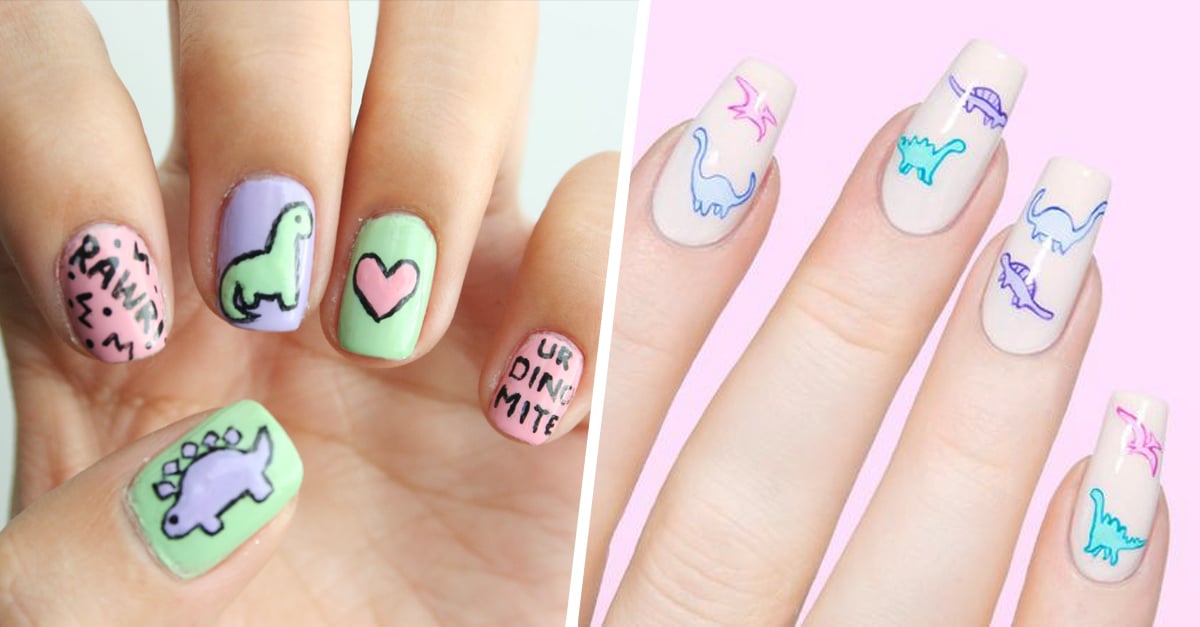 Diseños de uñas con dinosaurios para sentirte mujer lagarto