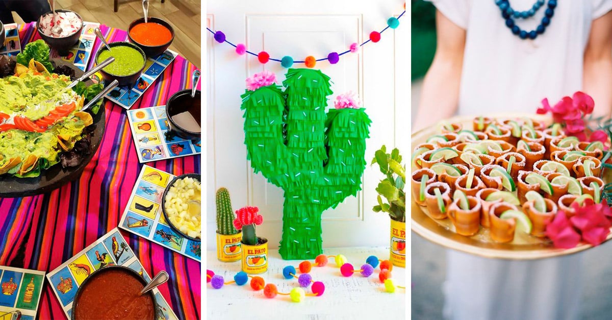 19 Ideas para una fiesta mexicana colorida y con mucho sabor