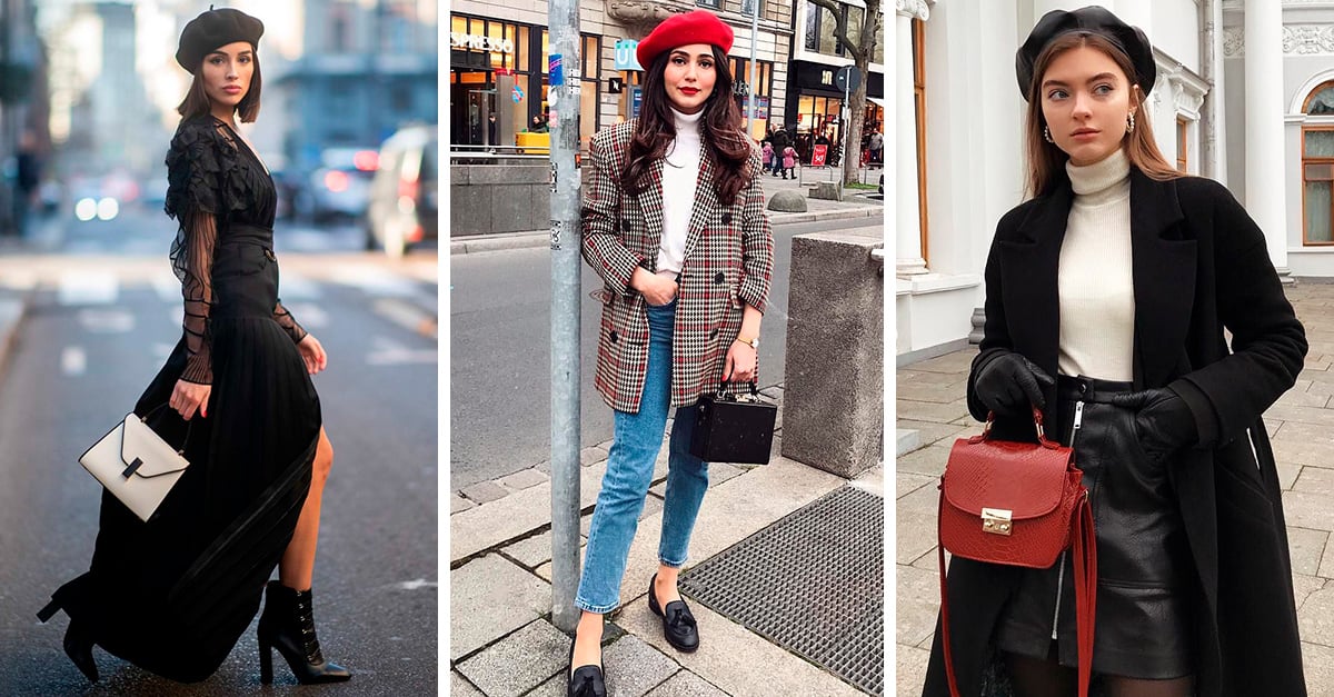 12 Ideas de outfits con boinas que te animarán a comprar una