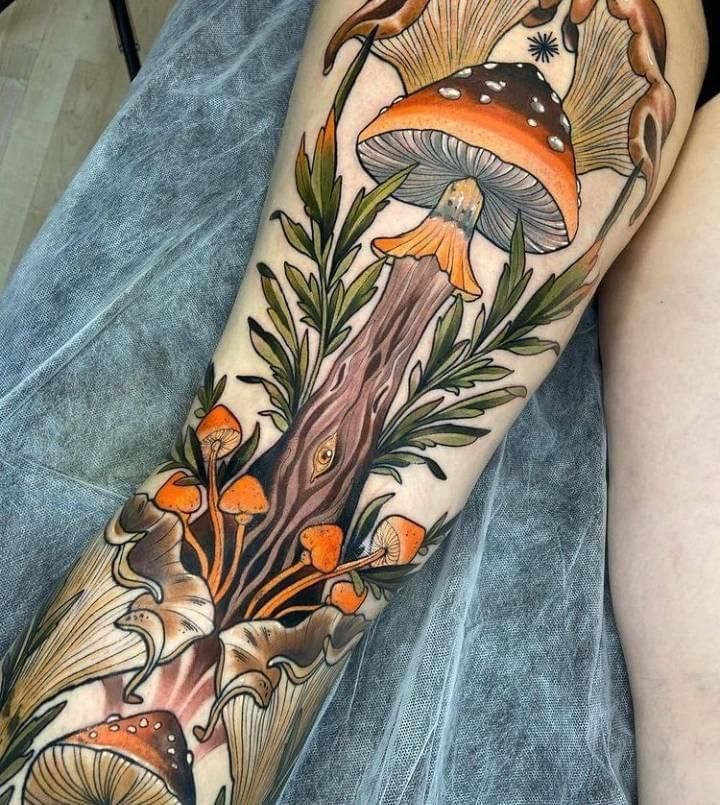 Ideas de tatuajes de honguitos originales que te enamorarán