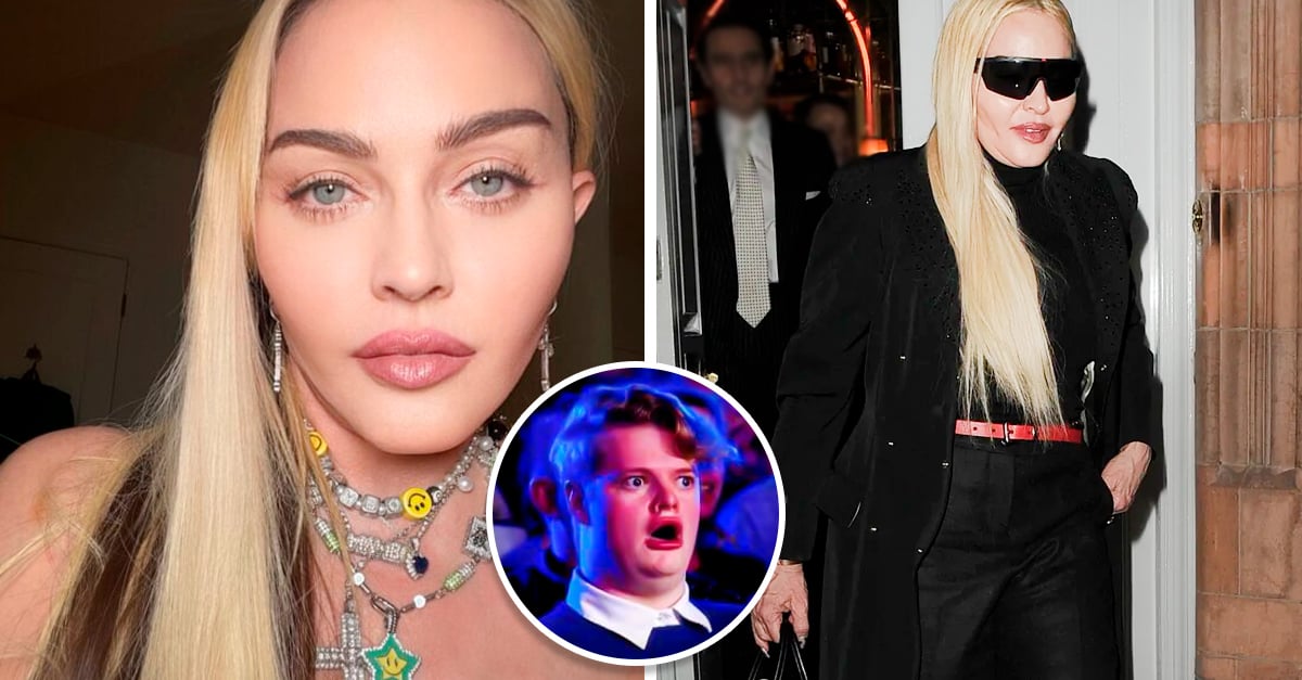 Madonna is captured with her son This is what her face looks like ...