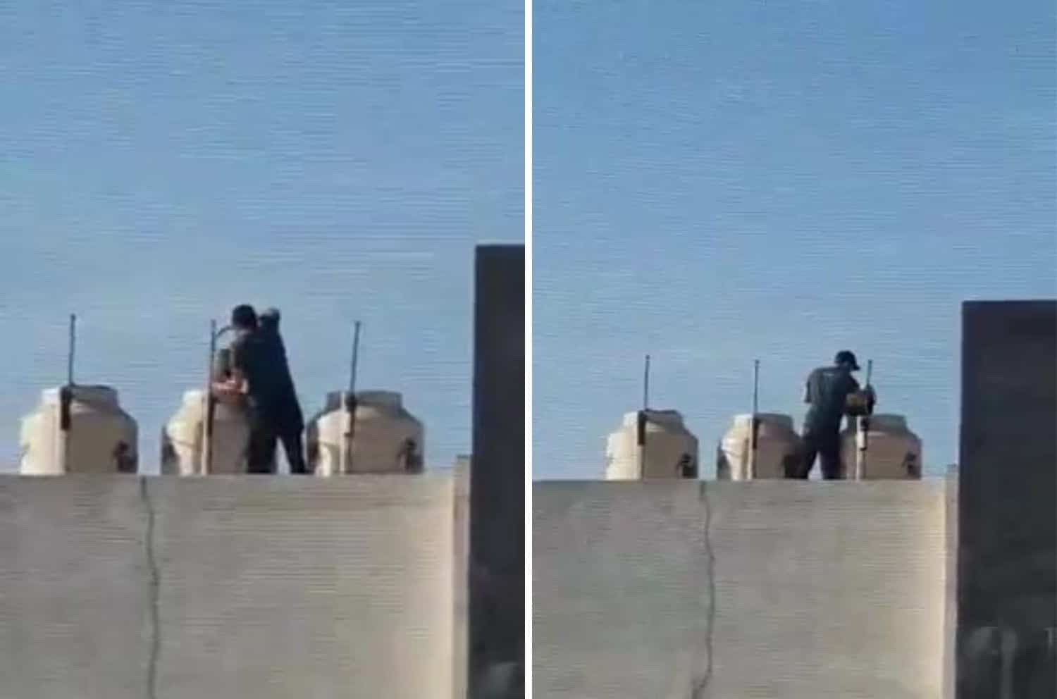 Here we come! They record a subject stealing water from his neighbor's ...