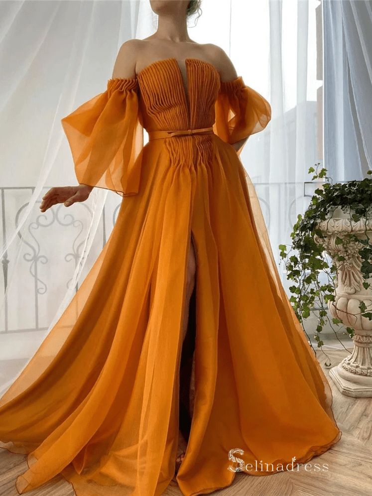 13 Vestidos naranjas que te harán ver como una princesa