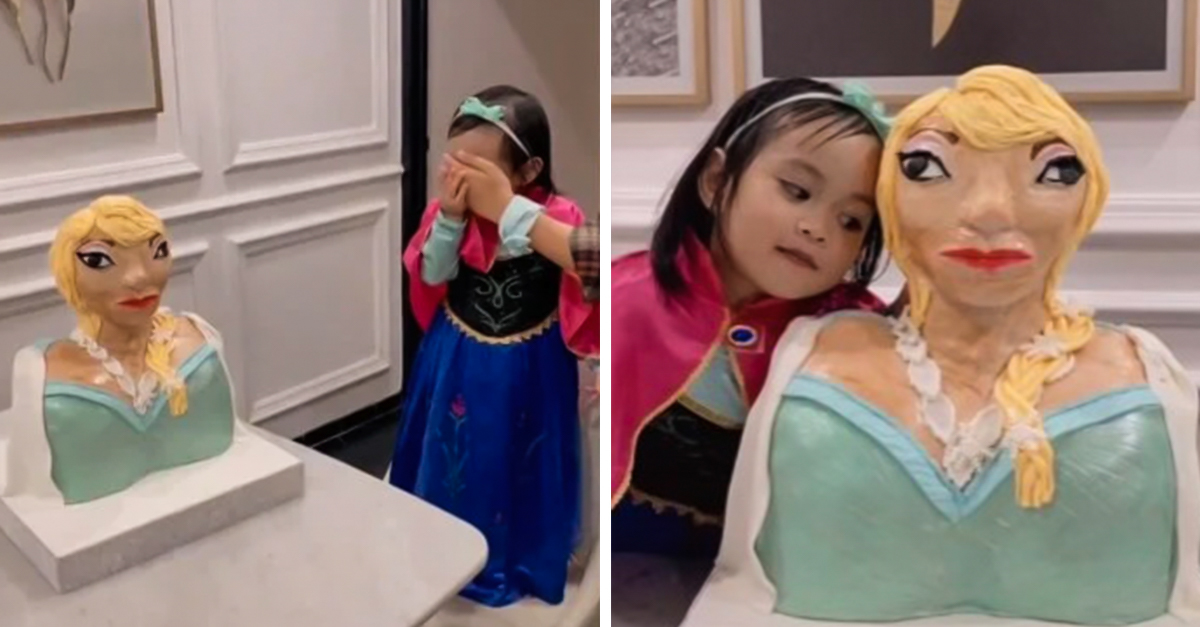 Childhood destroyed in 3, 2, 1… Girl asks for Elsa's cake and they gave ...