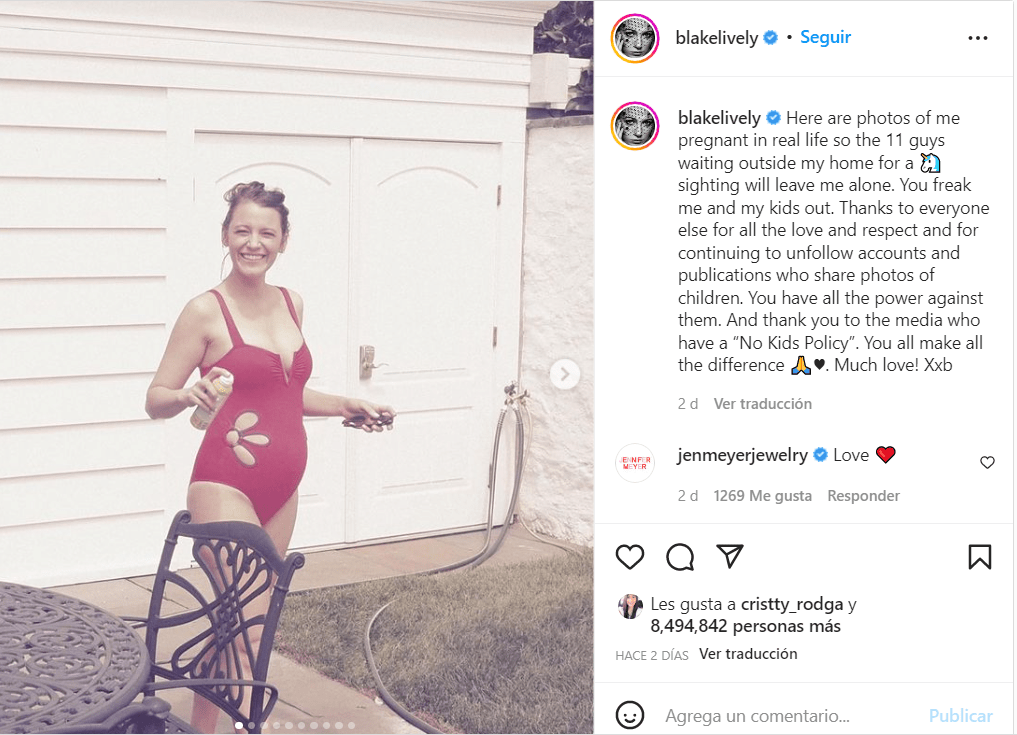 Blake Lively nos regala unas tiernas fotos de su embarazo