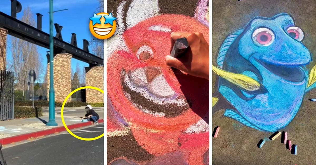 Perseverance! Girl Draws Outside Pixar Doors Hoping To Get Hired ...