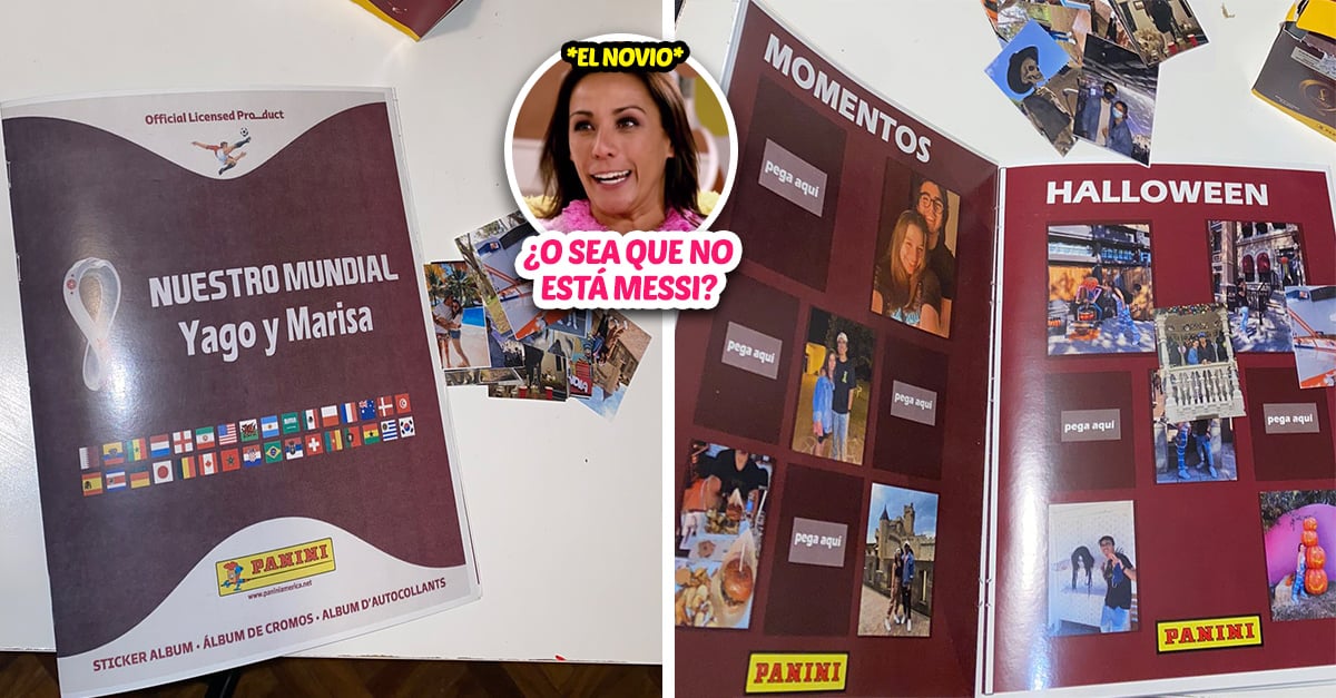 Chica regala álbum del mundial personalizado a su novio