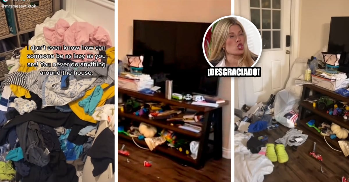 Mujer hace huelga de limpieza porque su esposo la llamó floja