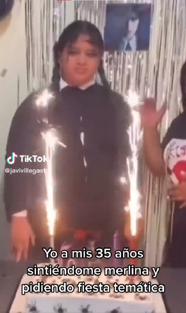 Girl celebrates her birthday with the theme of "Merlina" and goes viral ...