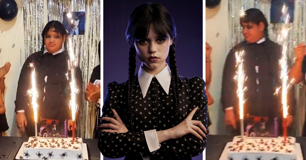 Girl celebrates her birthday with the theme of "Merlina" and goes viral ...