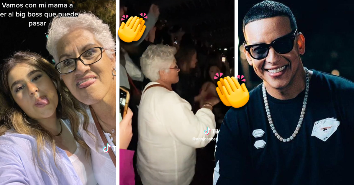 Señora baila en concierto de Daddy Yankee y se roba el show