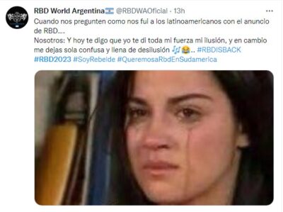 RBD anunció fechas de su tour y usuarios reaccionan con memes
