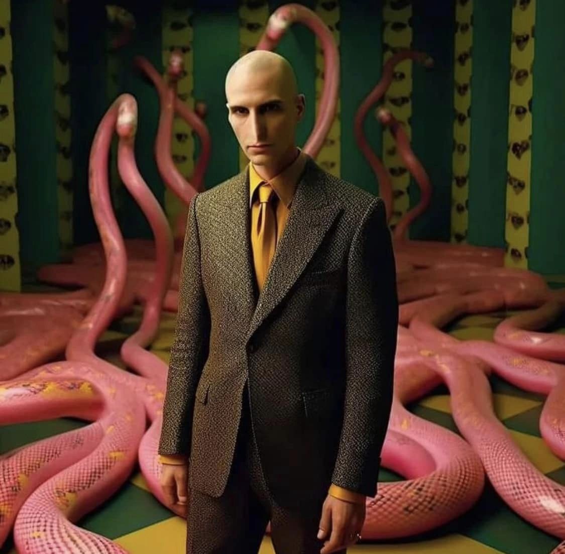 Personajes de Harry Potter en una película de Wes Anderson