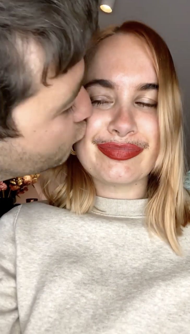 Influencer grows a mustache to break stereotypes and her husband loves ...