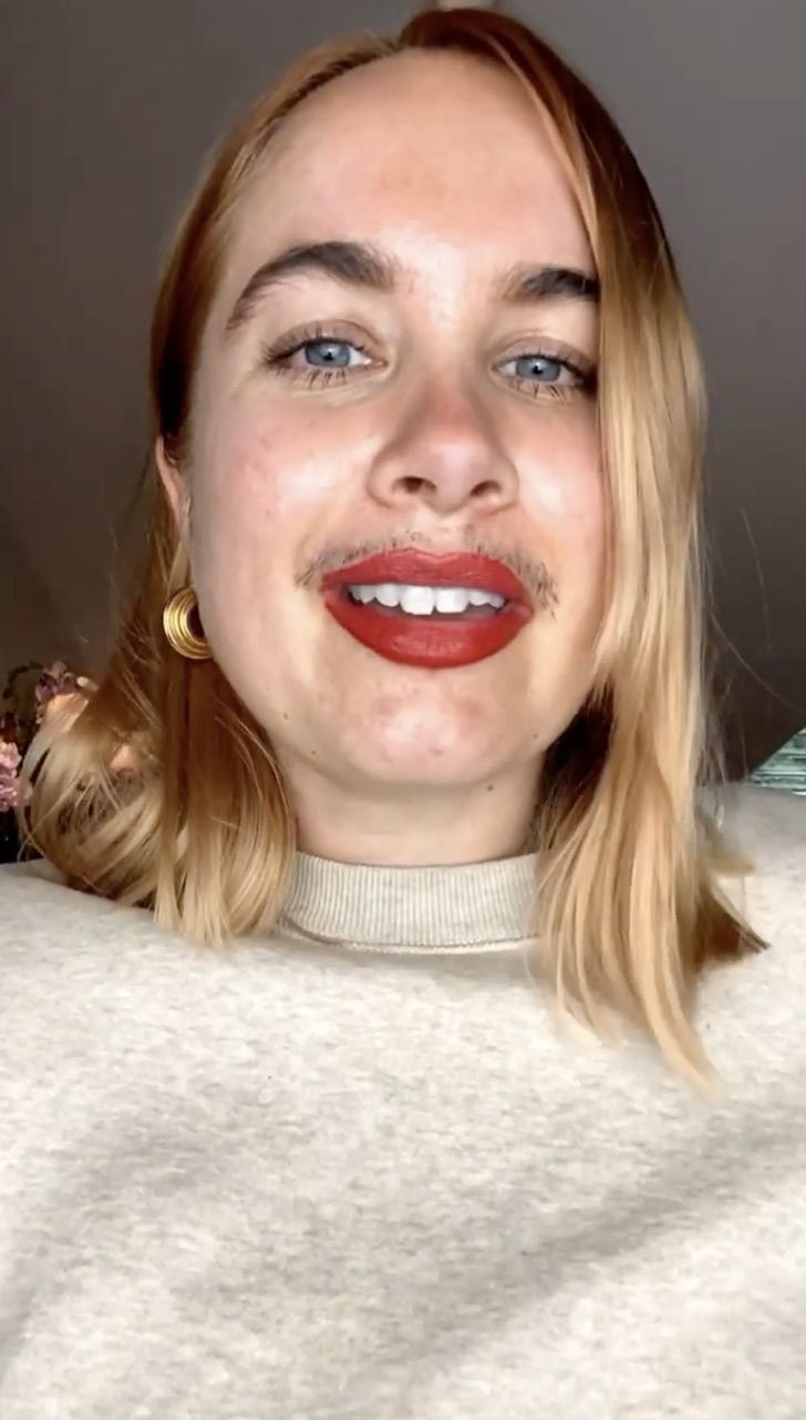 Influencer grows a mustache to break stereotypes and her husband loves ...