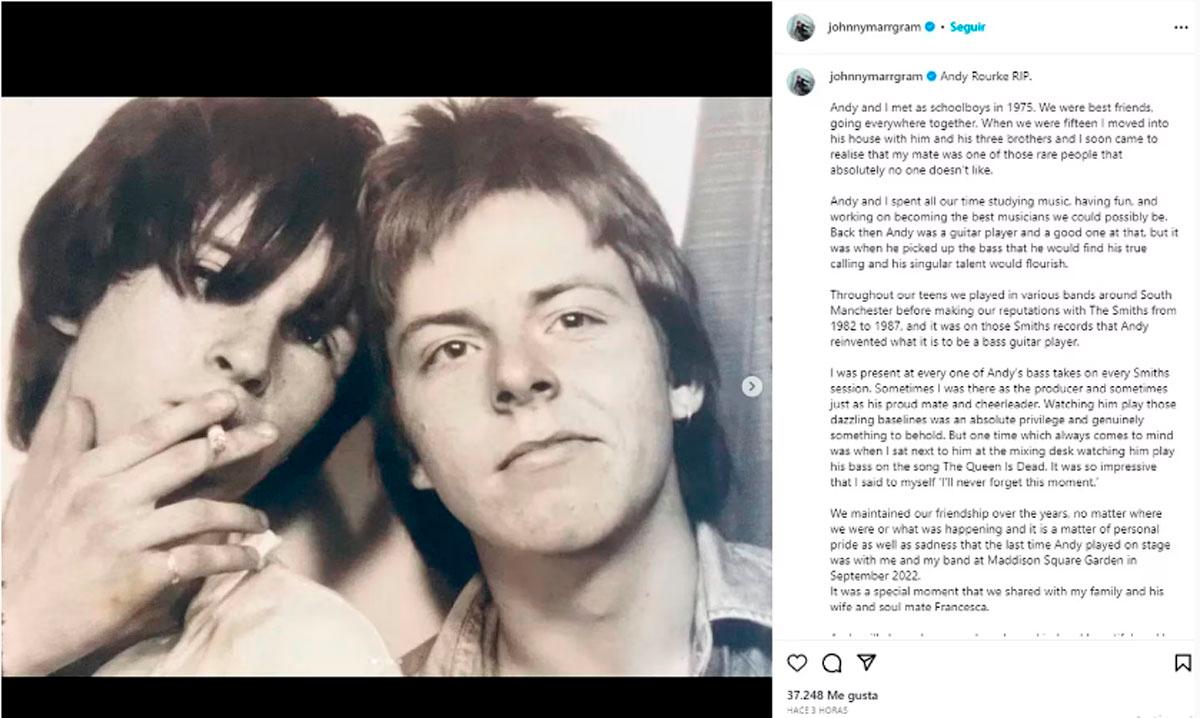 Murió Andy Rourke bajista de The Smiths a causa del cáncer