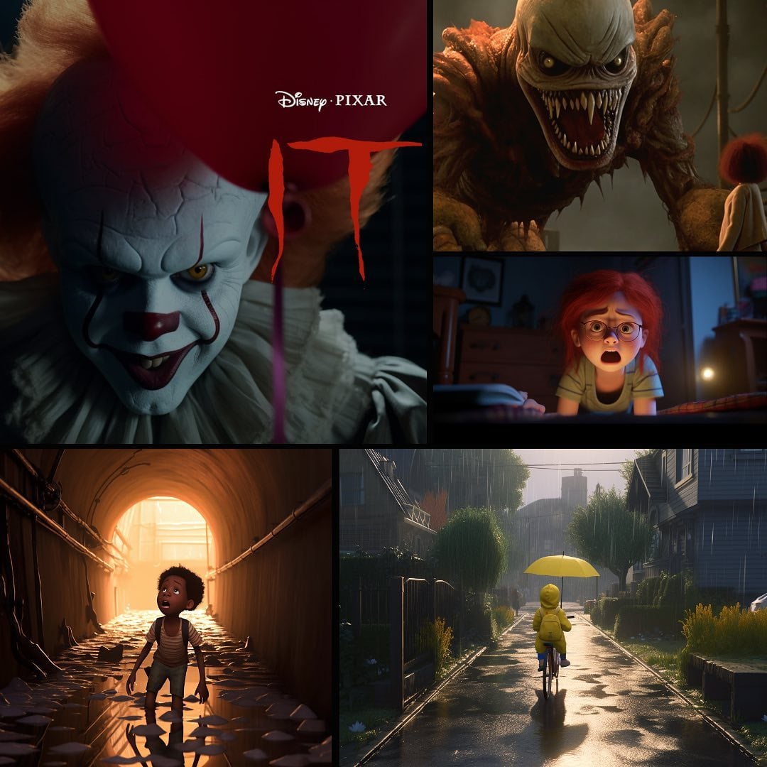 Así lucirían películas de terror si fueran creadas por Pixar