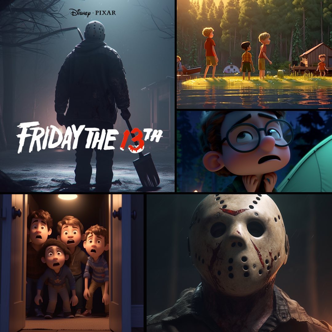 Así lucirían películas de terror si fueran creadas por Pixar